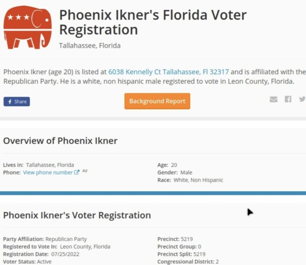 PHOTO FSU Mass Shooter Phoenix Ikner Is A Registered Republican