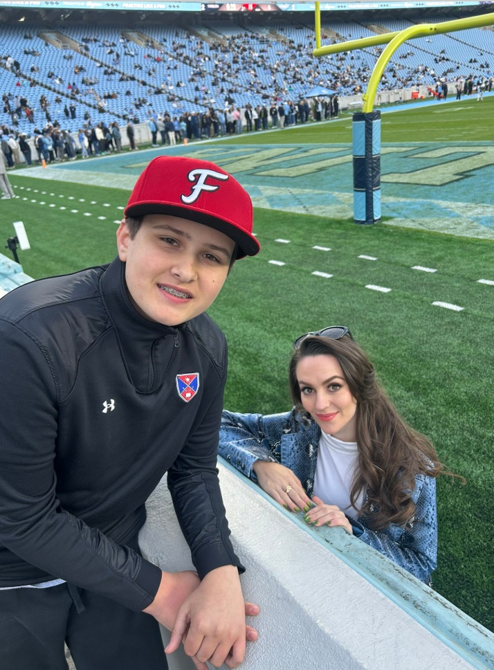 PHOTO Jordan Hudson On The Field During UNC Spring Game