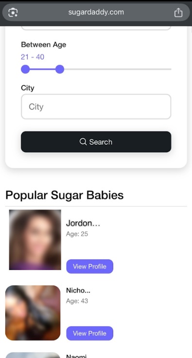 PHOTO Of Jordan Hudson's Profile On Sugar Daddy Website