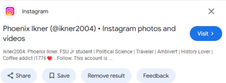 PHOTO Phoenix Ikner IG Bio Says He's A Coffee Addict