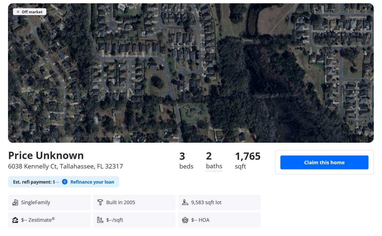 PHOTO Zillow Listing Of House Phoenix Ikner Lived In Tallahassee Florida