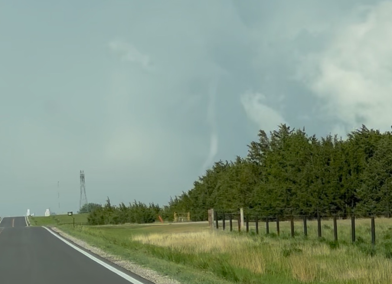 PHOTO Grinnell KS Tornado Forming On The Other Side Of I-70