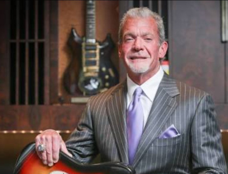 PHOTO Jim Irsay With His Expensive Guitar Collection Taking Up Entire Room