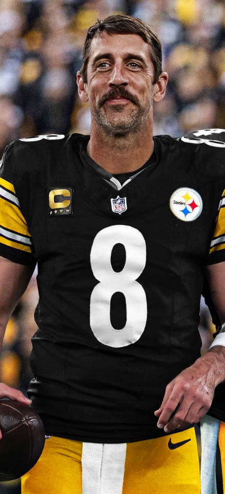 PHOTO Aaron Rodgers Wearing Jersey #8 For The Pittsburgh Steelers