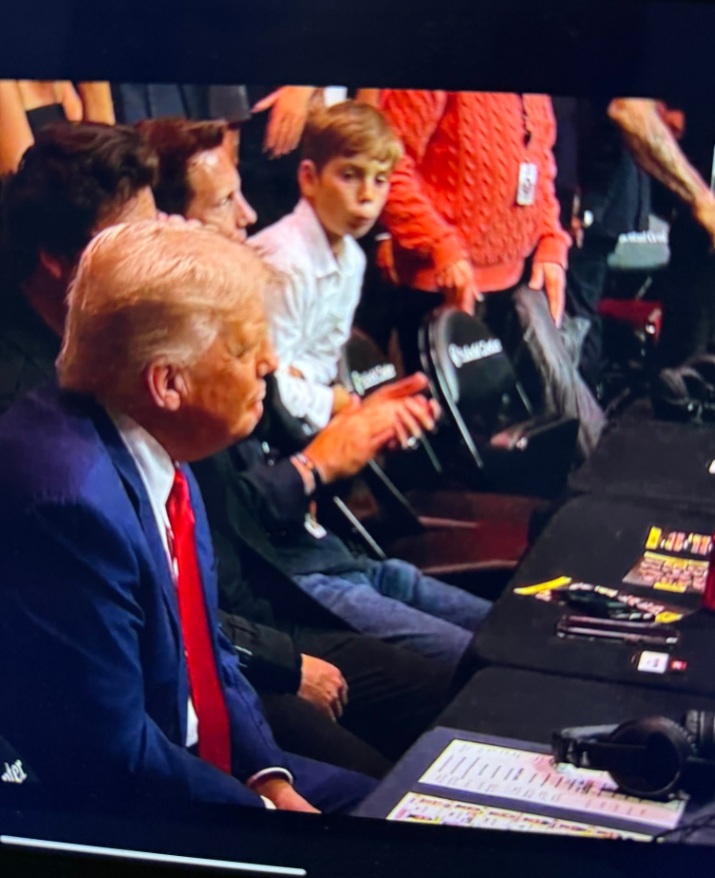 PHOTO Donald Trump At UFC Fight While LA Protests Raveled Out Of Control