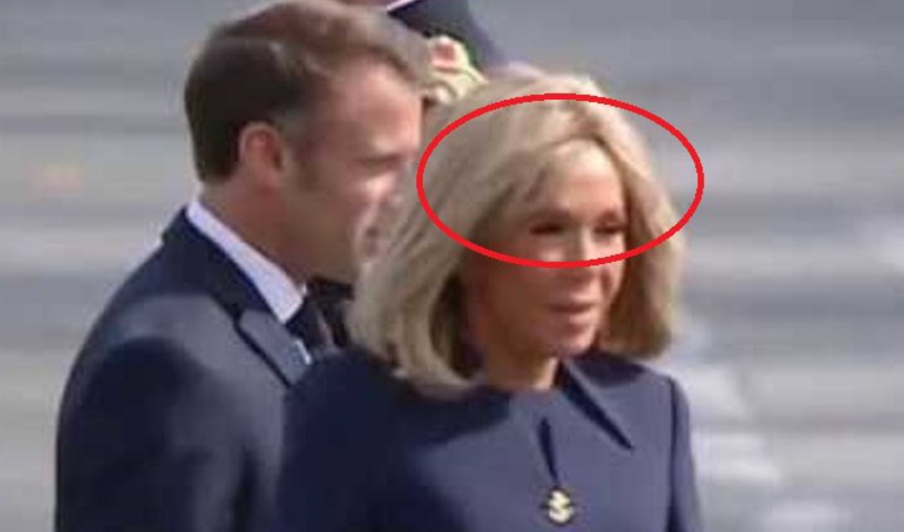 PHOTO Close Up Of Brigitte Macron's Masculine Looking Head