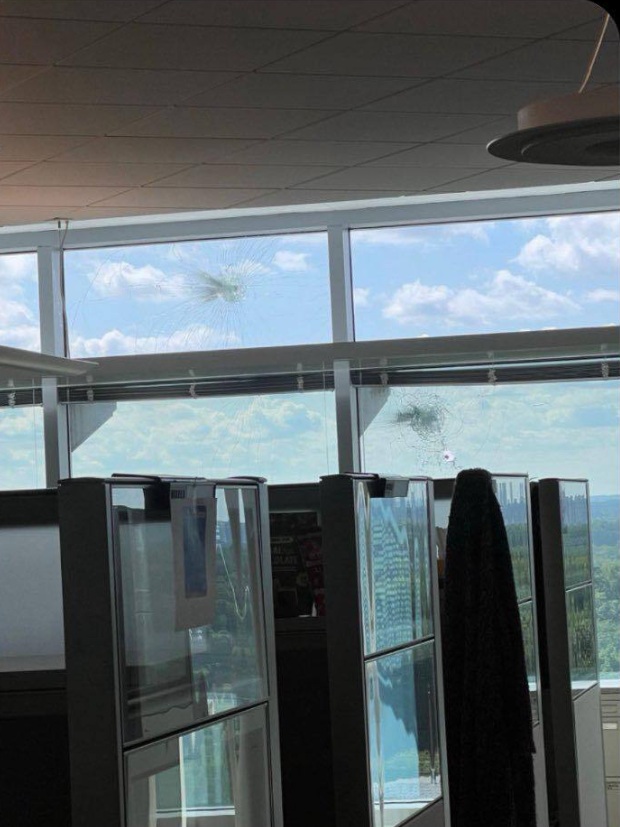 PHOTO CDC Headquarters Building 21 Was Hit By Gunfire During Emory ...