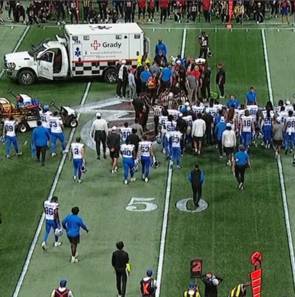 PHOTO Of Grady Ambulance That Came Out On The Field For Morice Norris