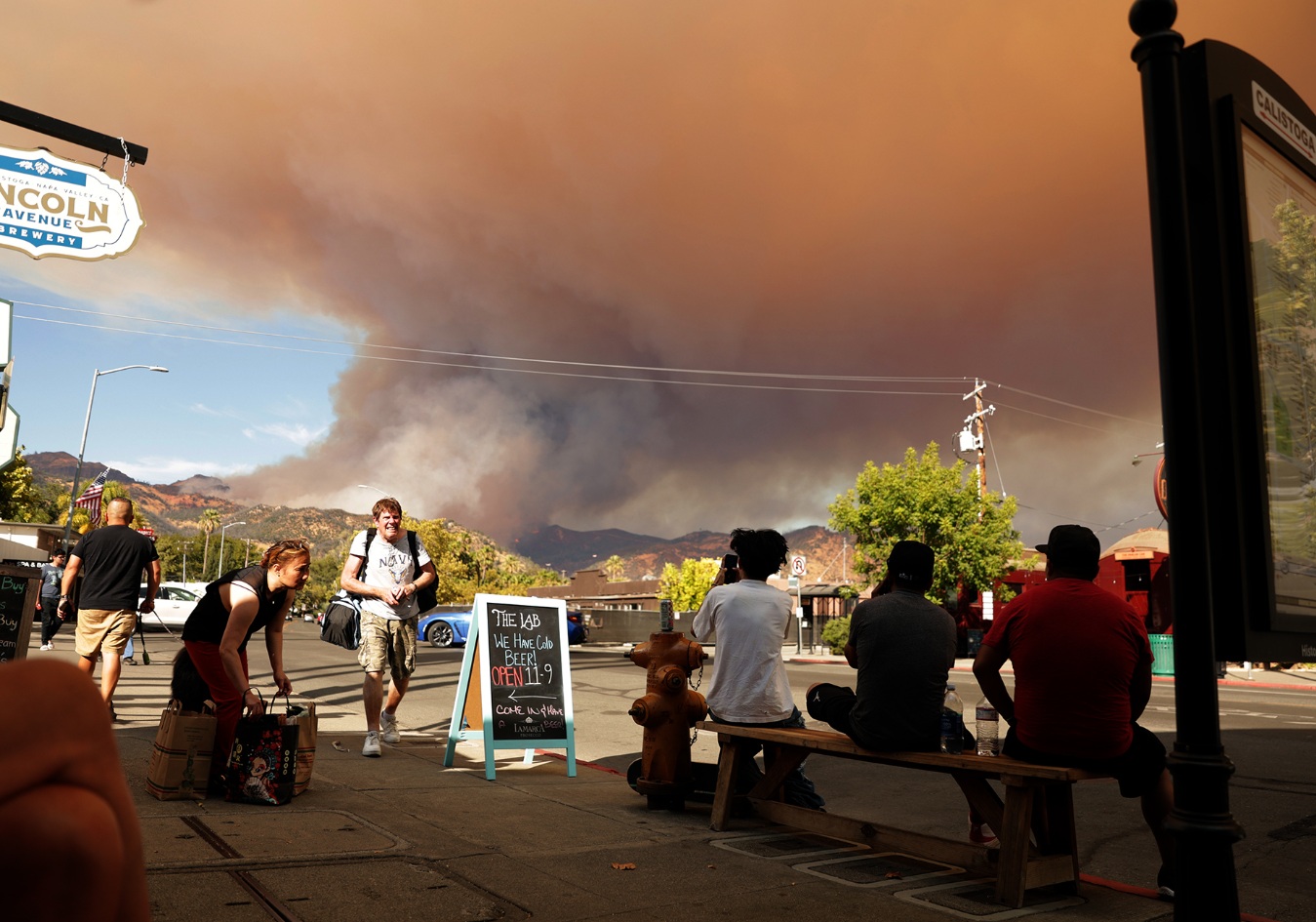 PHOTO Pickett Fire Burning Northeast Of Downtown Calistoga California