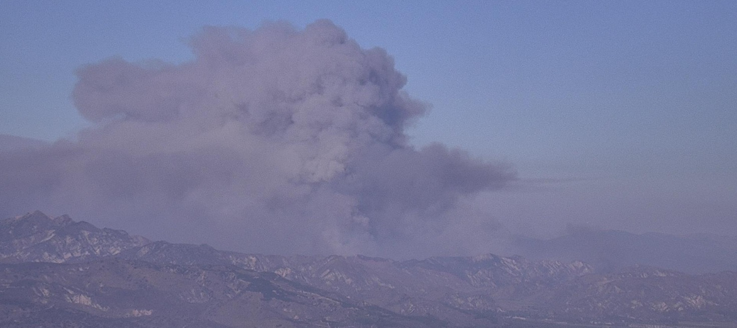 PHOTO Showing Canyon Fire Flames Jumping Over North Side Of Hasley ...