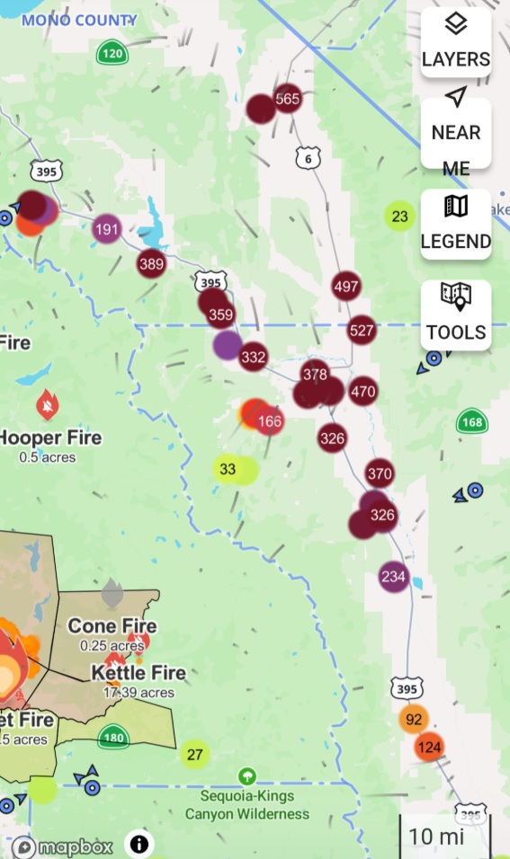 PHOTO Air Quality In Bishop Is Horrendous From Garnet Fire Everyone ...