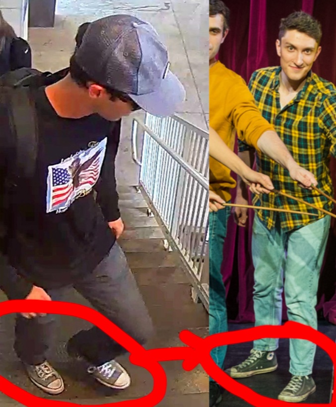 PHOTO Charlie Kirk Shooter Wearing Converse Shoes While Walking Up ...
