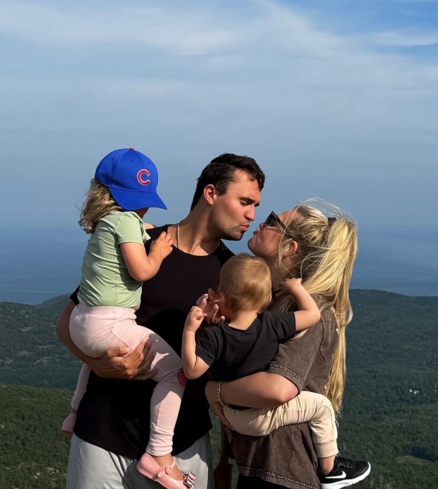 PHOTO Charlie Kirk's Daughter Wearing A Chicago Cubs Hat