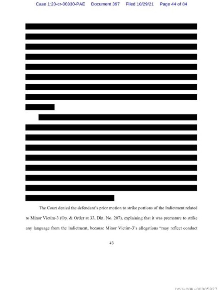 PHOTO Page 5 37 38 And 44 Of Epstein Files Are Completely Redacted