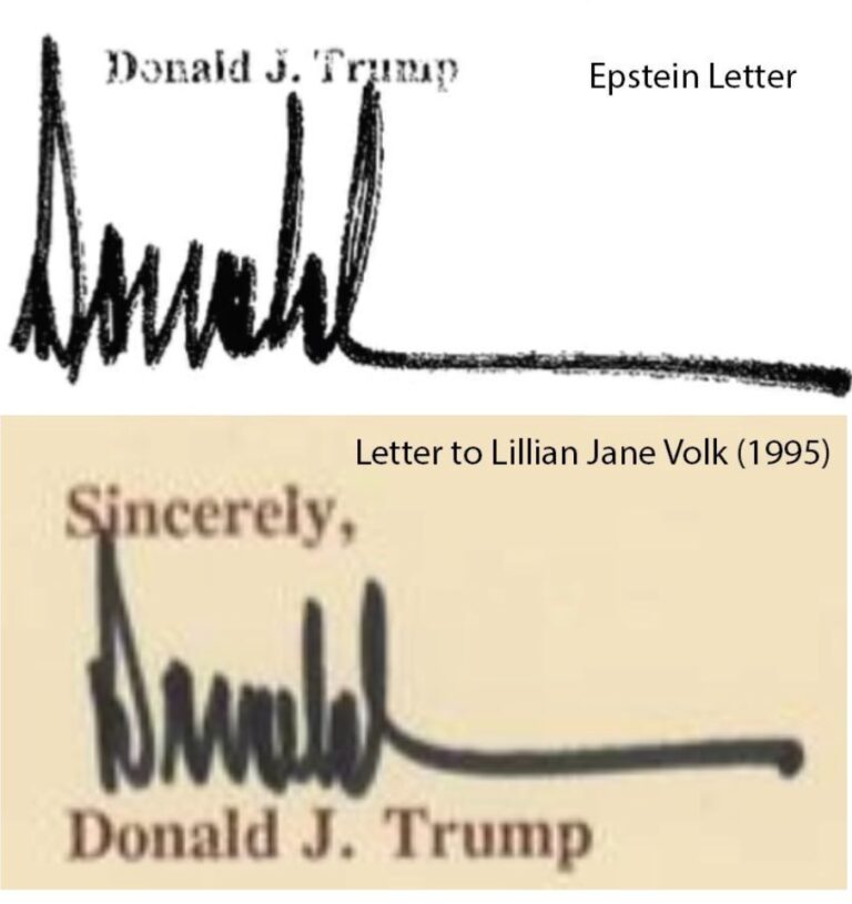 PHOTO Proof Donald Trump's Signature On Birthday Card To Epstein Is ...