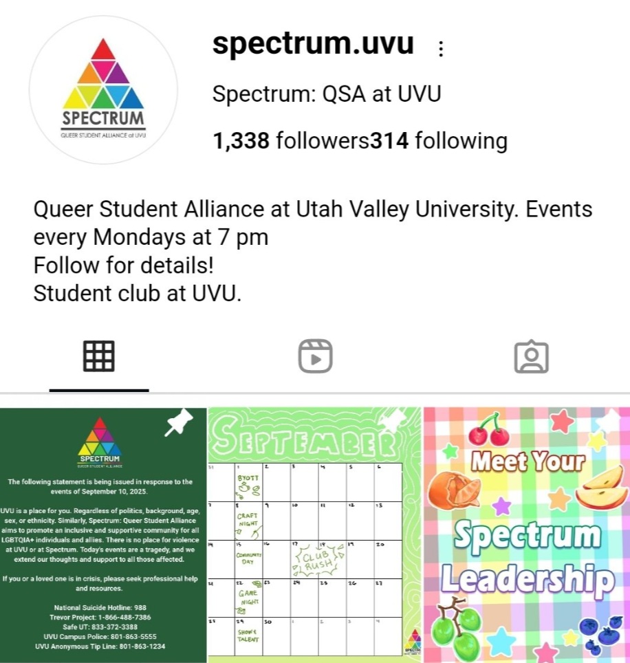 PHOTO Skye Valadez Was Member Of Spectrum Queer Student Alliance At UVU
