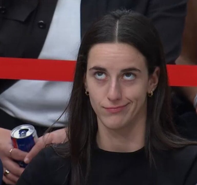 PHOTO Cailtlin Clark's Reaction To Cathy Engelbert's Comments