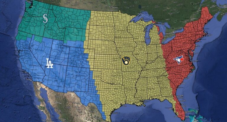 PHOTO The Remaining MLB Team Closest To Each County In The Contiguous ...