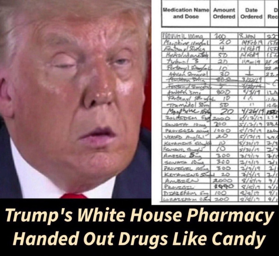 PHOTO Trump's White House Pharmacy Handed Out Drugs Like Candy Meme