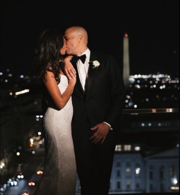 PHOTO Alexis Lewis Kissing Cory Booker On Wedding Night