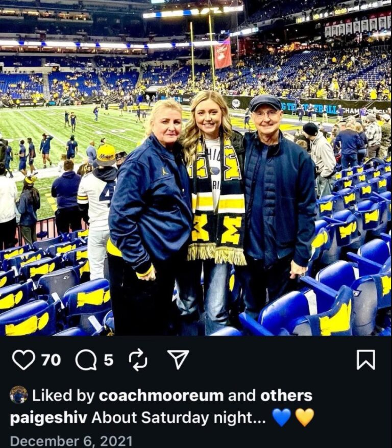 PHOTO Sherrone Moore Liked Paige Shiver's Post 2 Weeks Ago That Only ...