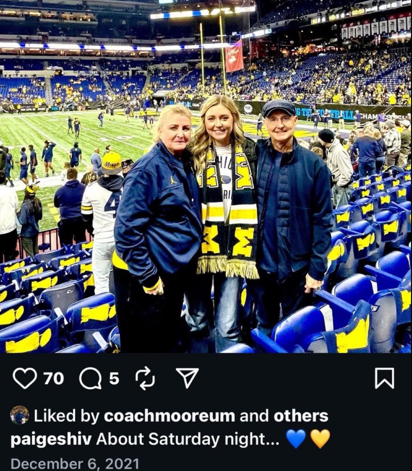 PHOTO Sherrone Moore Liked Paige Shiver's Post 2 Weeks Ago That Only ...