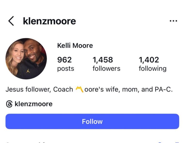 PHOTO Sherrone Moore's Wifes Instagram Handle