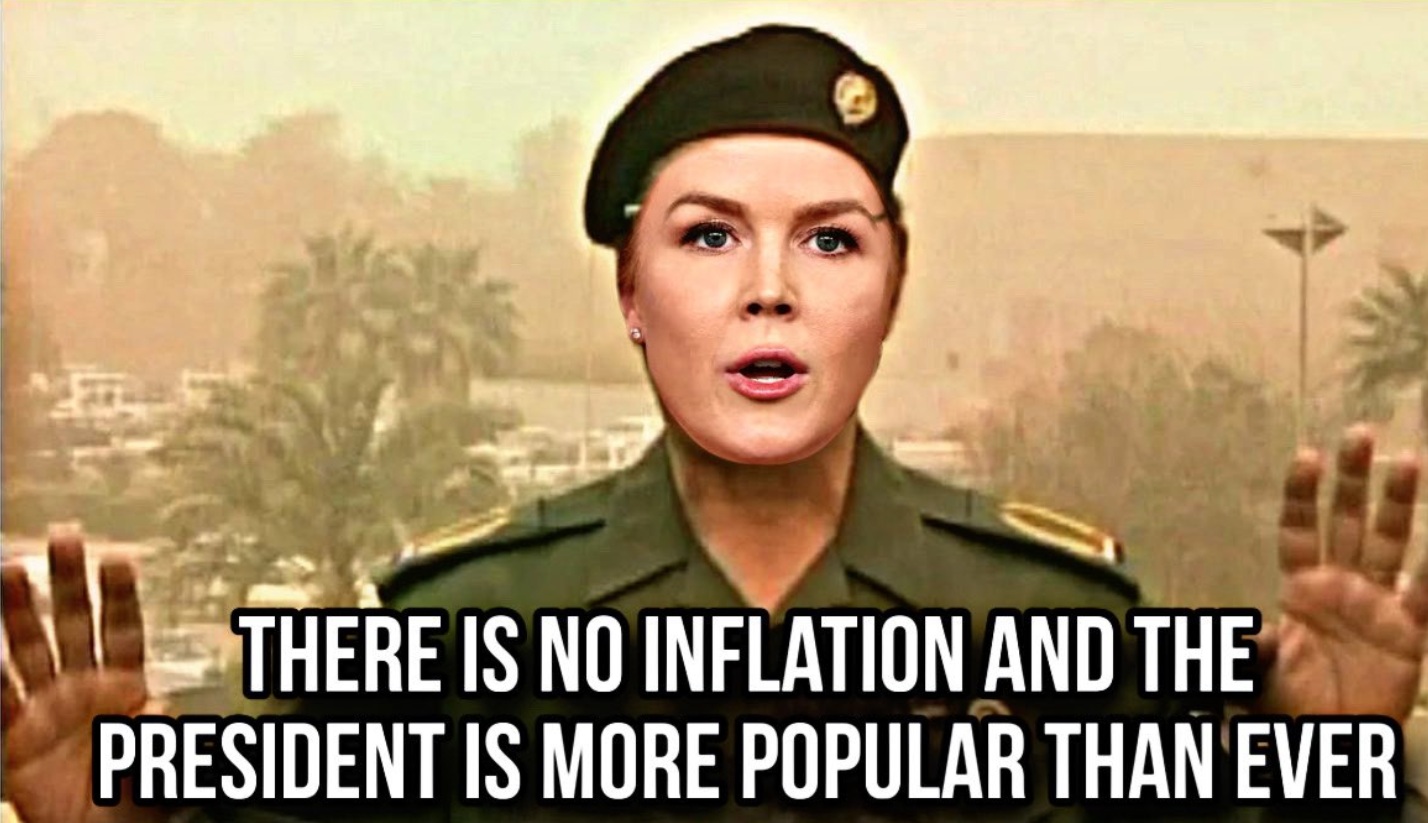 PHOTO There Is No Inflation And The President Is More Popular Than Ever ...